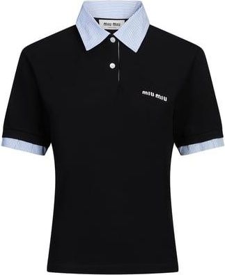 Miu Miu Polo &agrave; manches courtes en coton
