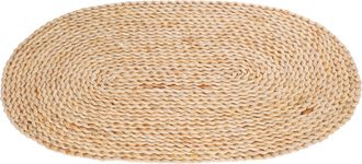 Happyyami PAMINGONO Nat&uuml;rliche Handgewebte Tischsets aus Stroh Rutschfestes Ovales Platzset 30X45cm Hitzebest&auml;ndige Tischunterlage f&uuml;r Esstisch und K&uuml;chen Dekor