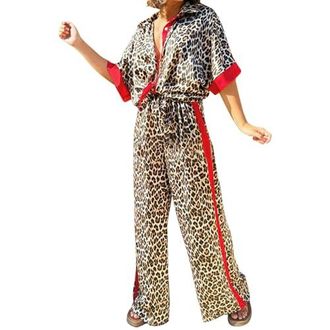 Generic Ensemble de v&ecirc;tements de d&eacute;tente pour femme - Couleur unie - Sweat de sport sans capuche - Deux hauts et pantalons - Tenue de sport pour femme - Ensem