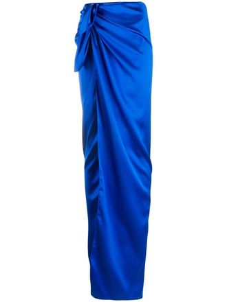 Balenciaga Wickelrock mit Schleifenverschluss - Blau