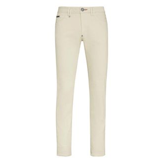Philipp Plein Homme, Jeans, Beige, Taille: W29 Denim Super Straight Cut Istitutional
