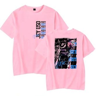 Generic Jey USO Champion T-Shirt Femme Homme Casual Mode Été Manches Courtes Tee Vêtements, rose, 3XL