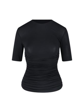 Alaia Draped Viscose T-Shirt