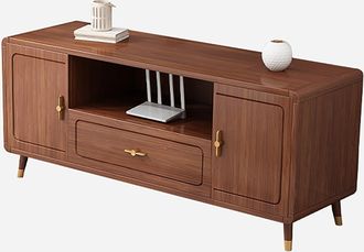 Generic TV-St&auml;nder f&uuml;rs Wohnzimmer, TV-Konsolentisch, 3-in-1-Unterhaltungsm&ouml;bel mit Stauschr&auml;nken und Metallgestell, mehrstufiger Stauschrank, Medienschrank(B