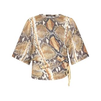 Roberto Cavalli Animalier Print T-shirt - - Tops - Damen - Mehrfarbig - L