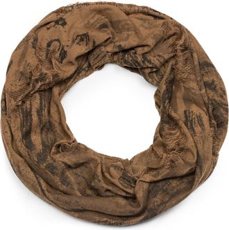 styleBREAKER Schlauchschal Gemusterter Loop Schal im Destroyed used Look
