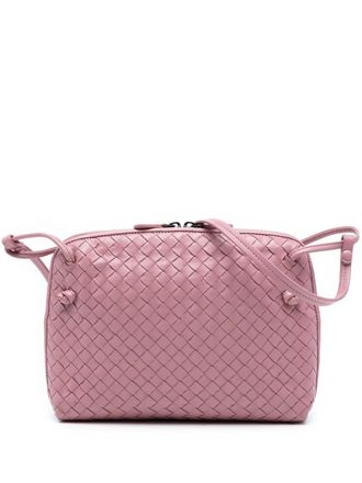 Bottega Veneta 2012-2025 Intrecciato Nodini Umh&auml;ngetasche aus Nappaleder - Rosa