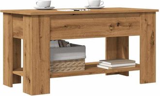 vidaXL vidaXL Table basse ch&ecirc;ne artisanal 101x49x52 cm bois ding&eacute;nierie
