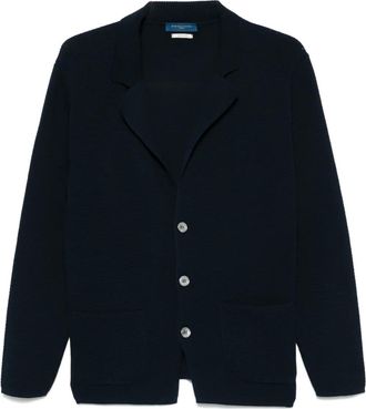 Daniele Fiesoli cardigan &agrave; design textur&eacute; - Bleu