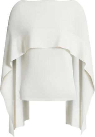 Alberta Ferretti Femme, Blouses et Chemises, Blanc, Taille: 40 FR Cape Shirt