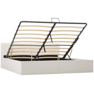 vidaXL Cadre de lit avec rangement hydraulique 180x200 cm similicuir Vidaxl