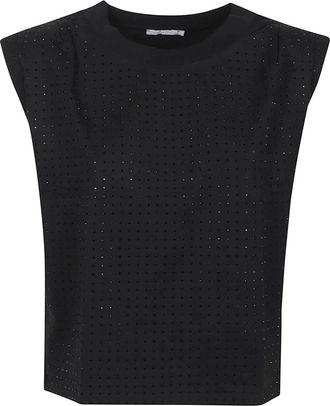 Patrizia Pepe Femme, Tops, Noir, Taille: 40 FR T-shirt sans manches