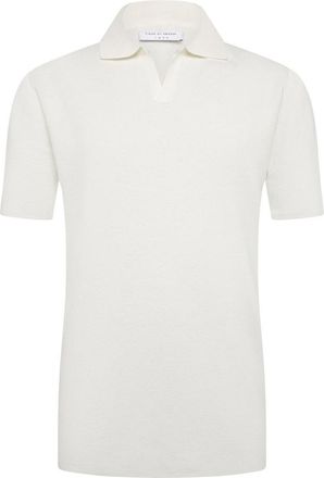 Tiger Of Sweden Feinstrick-Poloshirt mit Leinenanteil und Kubakragen in