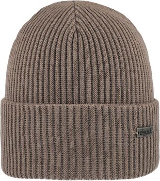 Eisglut Damen Beanie gestrickte Winterm&uuml;tze mit Umschlag Tildal Merino 24122 Driftwood 88