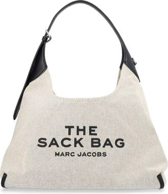 Marc Jacobs Womens Shoulder Bag The Belted Sack Ivory Cotton Polyester
