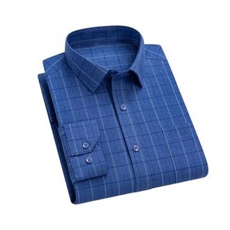 Generic Chemise ray&eacute;e &agrave; manches longues pour homme - Style formel - Doux - D&eacute;contract&eacute; - Pour le bureau, 3201, 3XL
