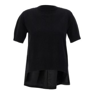 sacai Damen, Strickwaren, Schwarzk, SGr&ouml;&szlig;e