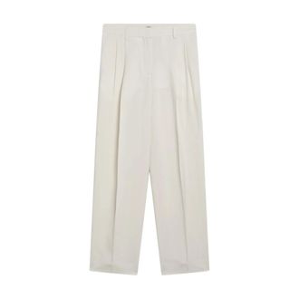 Toteme Femme, Pantalons, Beige, Taille: 40 FR Double-Pleat Fluid Pantalons