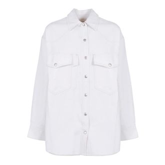 A Gold E Femme, Blouses et Chemises, Blanc, Taille: 38 FR Lotta Western Shirt