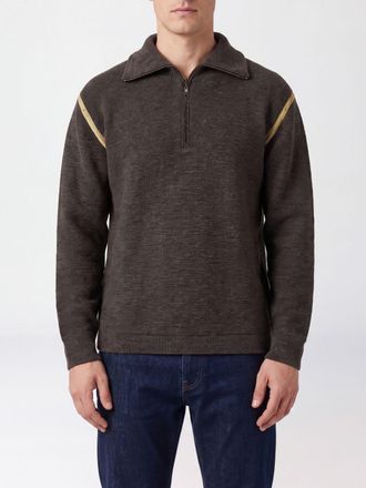 Maison Margiela Pullover aus reiner Wolle von mit Matrosenkragen und halbem Rei&szlig;verschluss