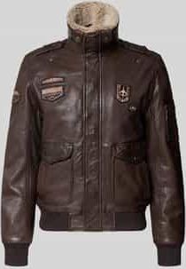 Mauritius Lederjacke mit Patches Modell MMCRUISE