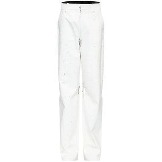 Maison Margiela Bemalte- taillierte Hose - - Trousers - Damen - Wei&szlig; - 2XS