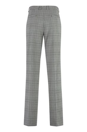 Pantaloni Torino Womens Prince-Of-Wales Checked Trousers Grey Virgin Wool Trouser Suits