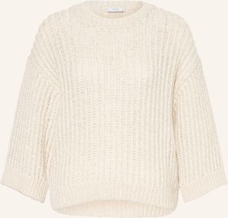 PESERICO Peserico Pullover Mit 3/4-Arm Und Glitzergarn weiss