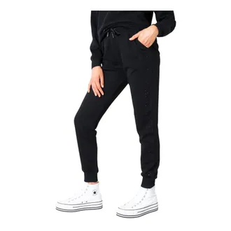 A|X Armani Exchange Schwarze Baumwollhose mit Seitentaschen - - Trousers - Damen - Schwarzk - S