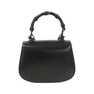 Gucci Pre-owned Bamboo 1947 Sac bandouli&egrave;re en cuir - Femme - Pre-owned - Noir - Taille: ONE Size