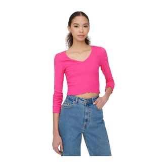 Only Only, Femme, Tops, Rose, Taille: 42 FR ODA V-neck Top