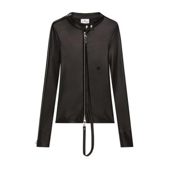Courr&egrave;ges Top - - Jackets - Damen - Schwarzk - M