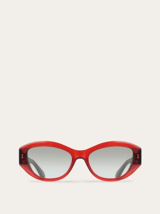 Ferragamo Damen Ovale Sonnenbrillen Rot