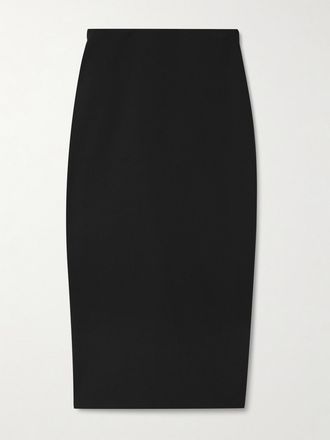 Max Mara Jupe Midi En Jersey Brandy - Noir