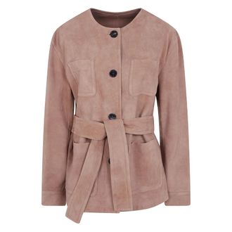 Max Mara Veste en daim MST Boemia - Femme - Vestes - Beige - Taille: 42 FR