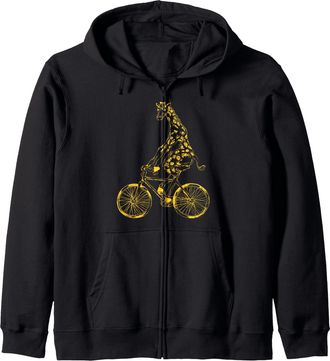 Seembo Giraffe Radfahren Fahrrad Lustig Biker Animal Biking Bike Kapuzenjacke