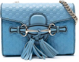 Gucci Hobo Bags - Mini Microguccissima Emily Crossbody - Gr. unisize - in Blau - für Damen