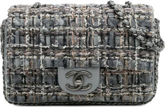 Chanel Hobo Bags - Mini Quilted Tweed River of Pearls Flap - Gr. unisize - in Grau - für Damen