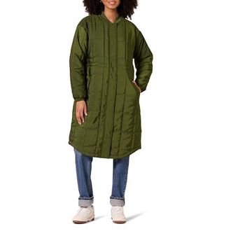 Amazon Essentials Manteau Matelassé Surdimensionné (Disponible en Grande Taille) Femme, Olive Foncé, XXL Grande taille