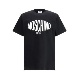 Moschino Baumwoll-T-Shirt mit Rundhalsausschnitt - - Tops - Herren - Schwarzk - S