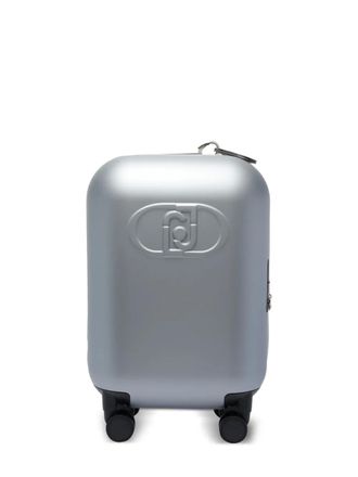Liu Jo valise à roulettes à plaque logo - Argent