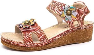 Laura Vita Damen FACRAHO 01 Peeptoe Sandalen, Rot (Rouge Rouge)