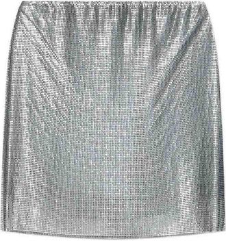 Versace Jupe Midi - Argent