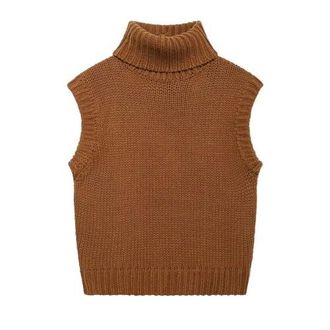 Generic Gilet Sans Manche Femme Gilet Femme D&eacute;contract&eacute; Quotidien Ville Col Montant C&ocirc;tel&eacute; - Design &Eacute;l&eacute;gant Pour Fashionistas Urbaines