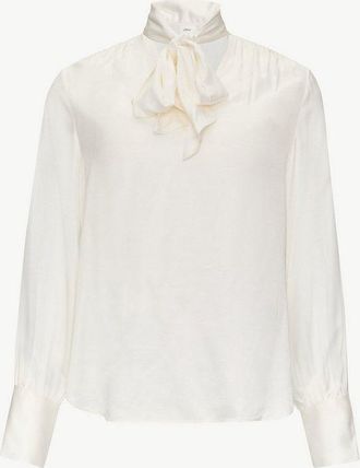 s.Oliver Langarmbluse Bluse Satinbluse mit Schluppe