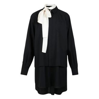 sacai Damen, Kleider, Schwarzk, LGr&ouml;&szlig;e