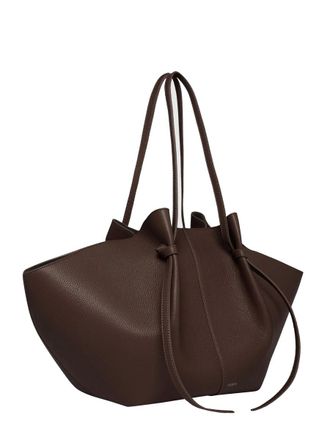 Yuzefi Womens Leather Shoulder Bag Mochi Brown