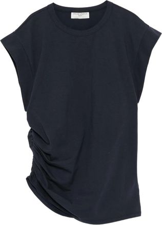 Officine Générale haut en maille Isabelle à fronces - Bleu