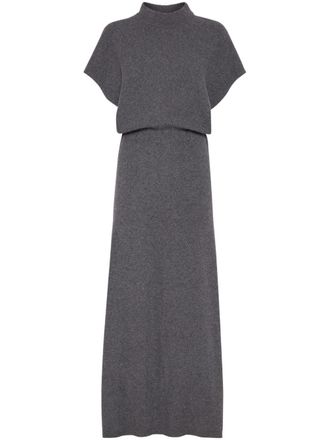 Brunello Cucinelli Kleid aus Kaschmir - Grau