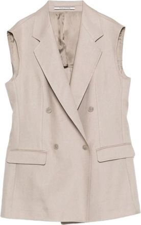 Tagliatore Femme, Vestes, Gris, Taille: 40 FR Veste Sans Manches Non Doubl&eacute;e Dp4/1